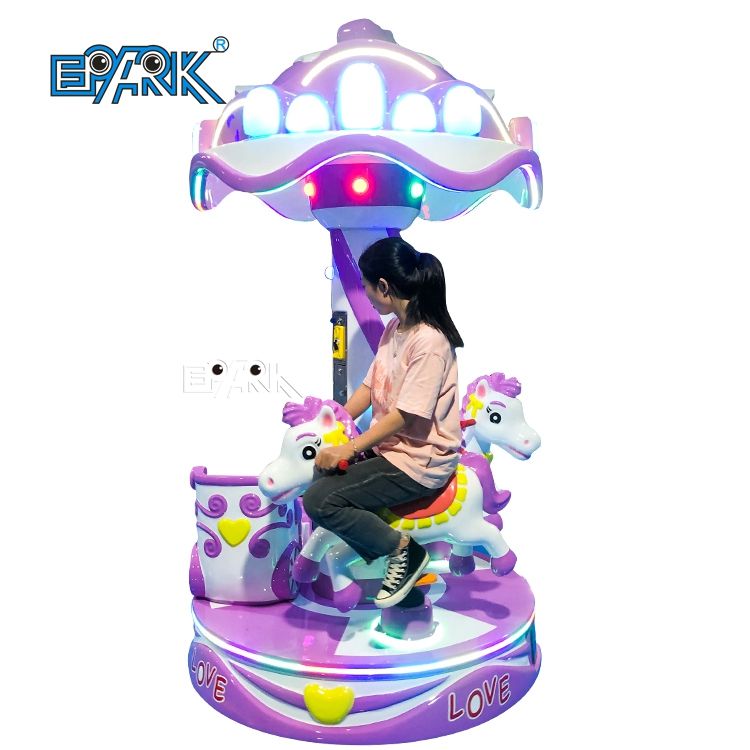 Indoor Amusement Electric Merry Go Round Children 3 Seats Small ...