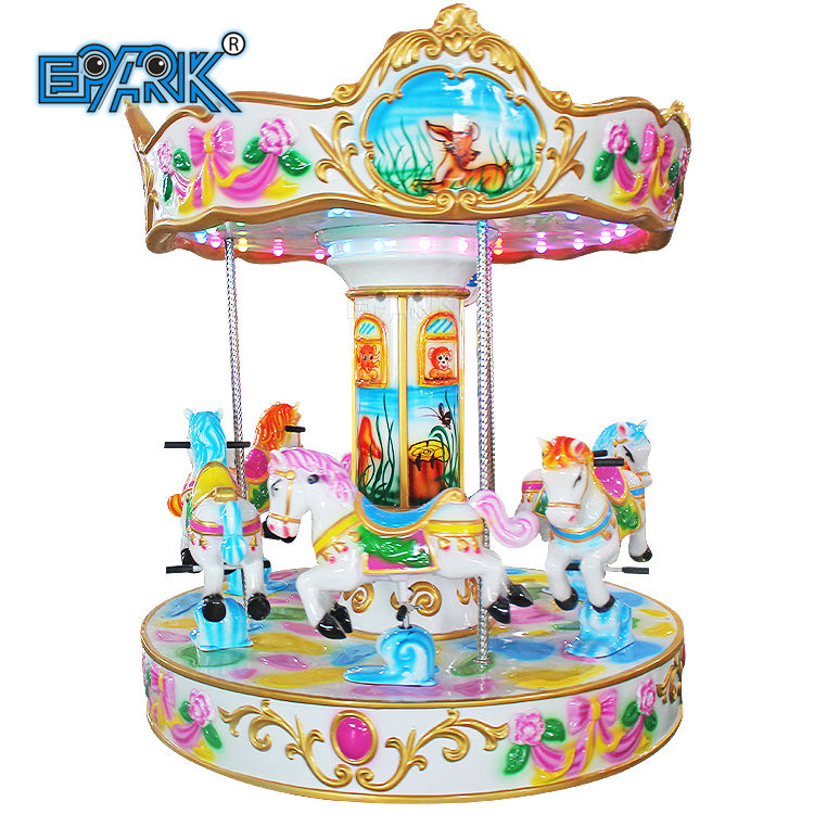 Coin Operated Kiddie Rides Portable Carousel Fairground Merry Go Round ...