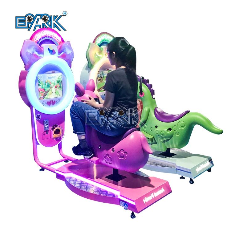 Indoor Kids Coin Operated 3D Horse Kiddie Ride Swing Video Game Machine ...