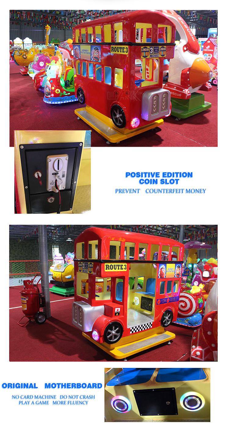 London Bus Kiddy Car Coin Operated Kiddie Rides Video Game Machine ...