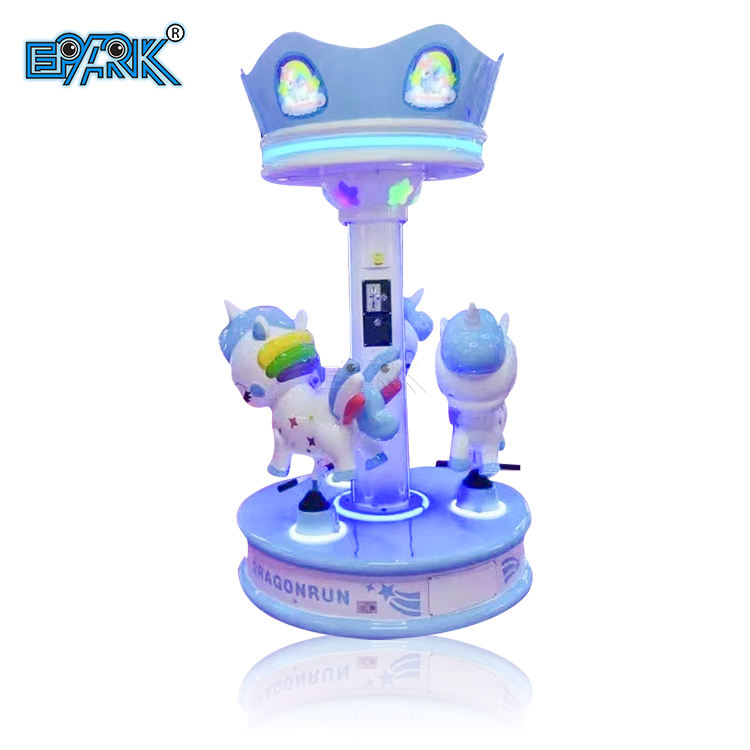 Amusement Park Rides 3 Seats Mini Merry Go Round Carousel Coin Operated ...
