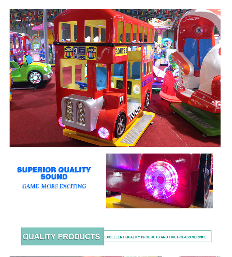 London Bus Kiddy Car Coin Operated Kiddie Rides Video Game Machine ...