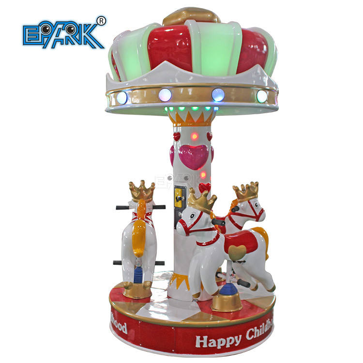 Children Merry Go Round Amusement Park 3 Person Carousel Horse Carousel ...