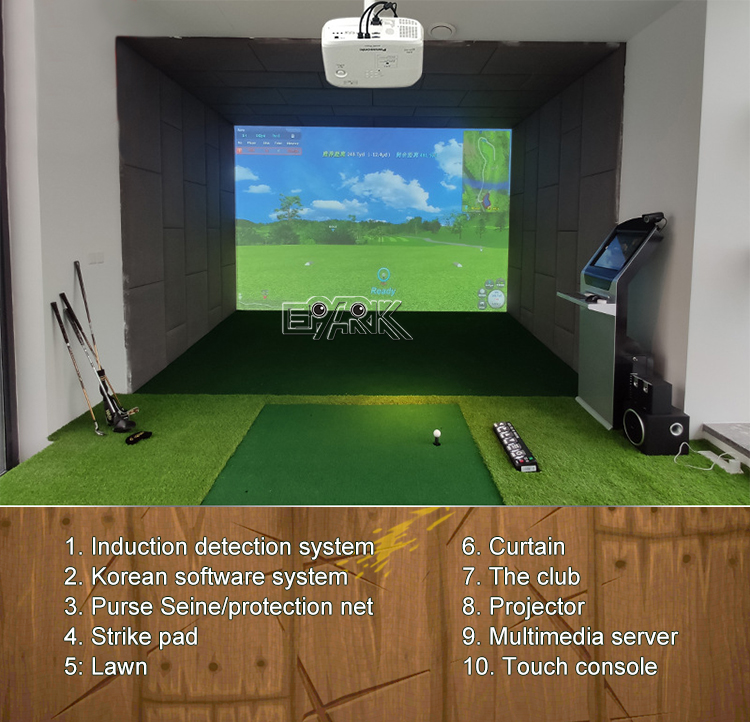 Interaction Screen Customized Training Golf Simulator System - One-stop ...