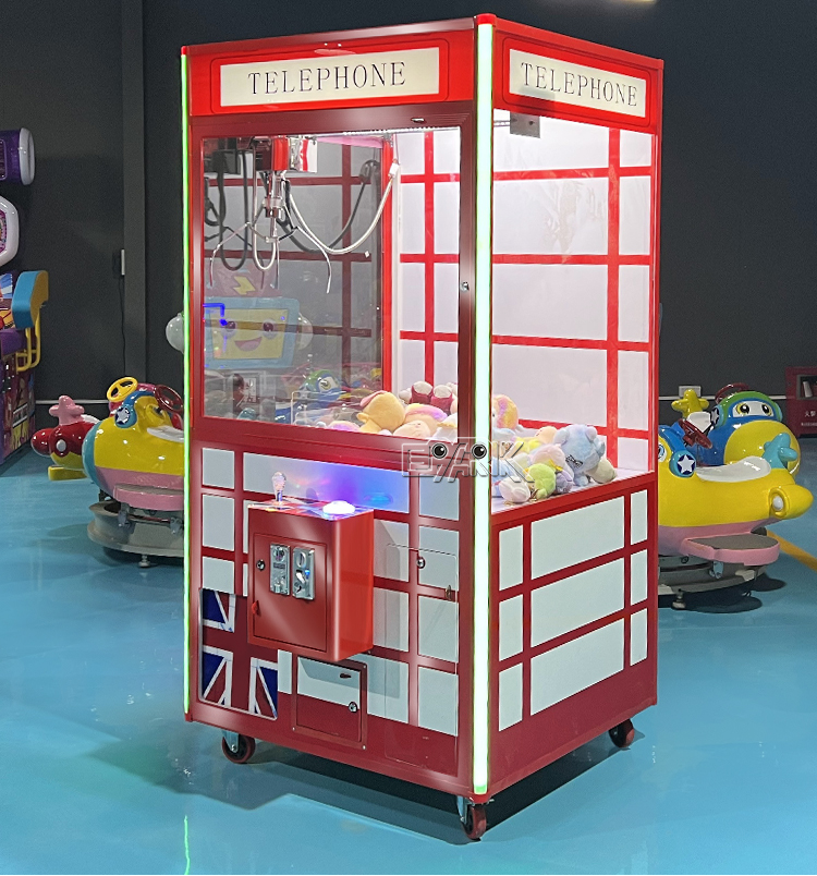 Big British Style Gift Machine Coin Operated Claw Crane Machine Catch ...