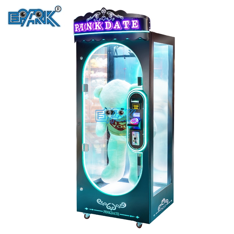 Coin Operated Doll Games Pink Date Cut Prize Claw Toy Arcade Machine ...