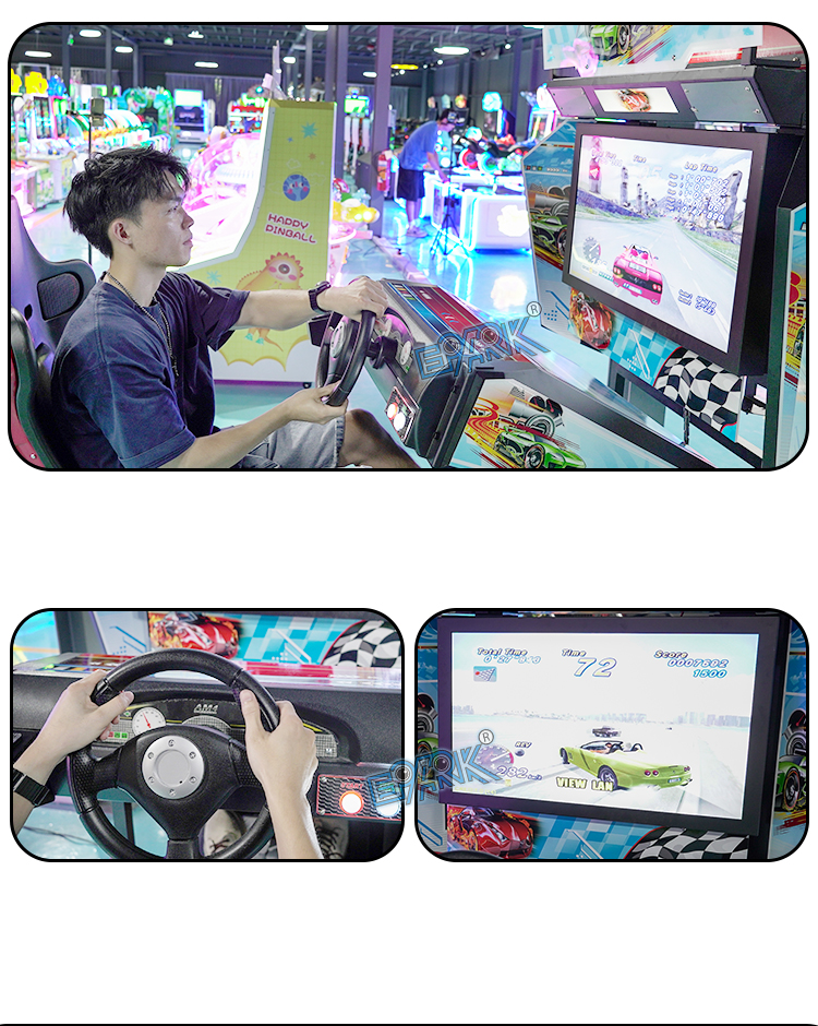 Amusement Arcade Driving Simulator Single Player 32" Outrun Coin ...