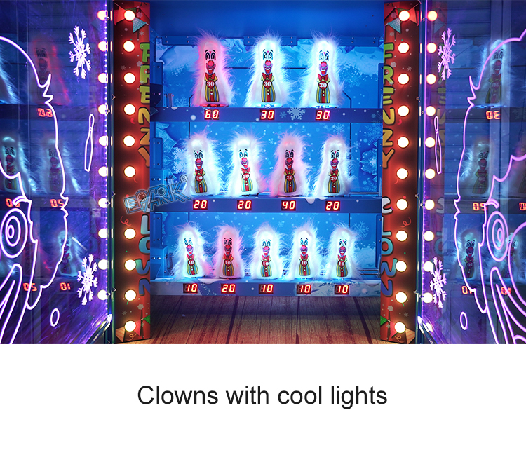 Factory Hit Down Clown Frenzy New Luxury Modern Ticket Redemption Coin ...