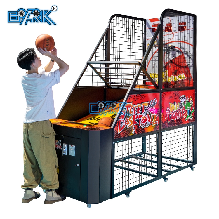 Amusement Park Coin Operated Indoor Sport Machine Street Basketball ...
